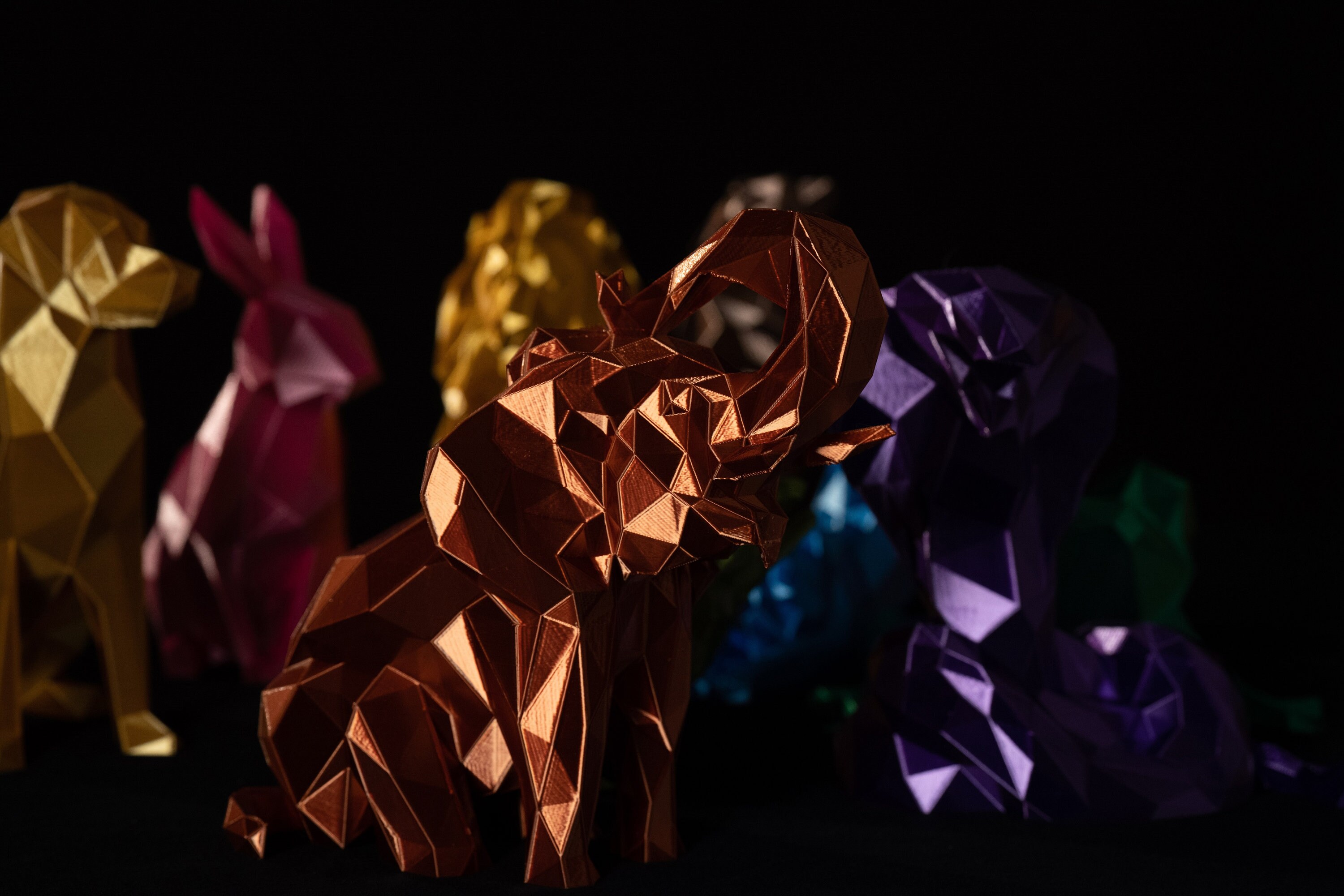 VECTOR: 3D Printed Low Poly Green Alligator Figure, Polygonal Crocodile ...