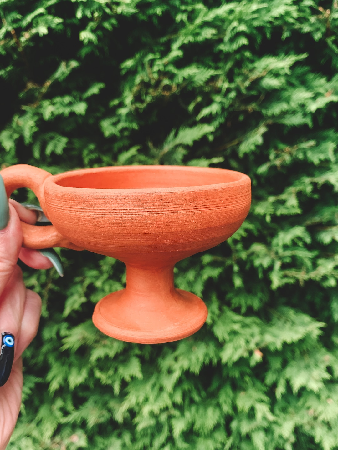 TERRACOTTA INCENSE BURNER Cup Incense Burner Earthen Incense Cup Nature ...