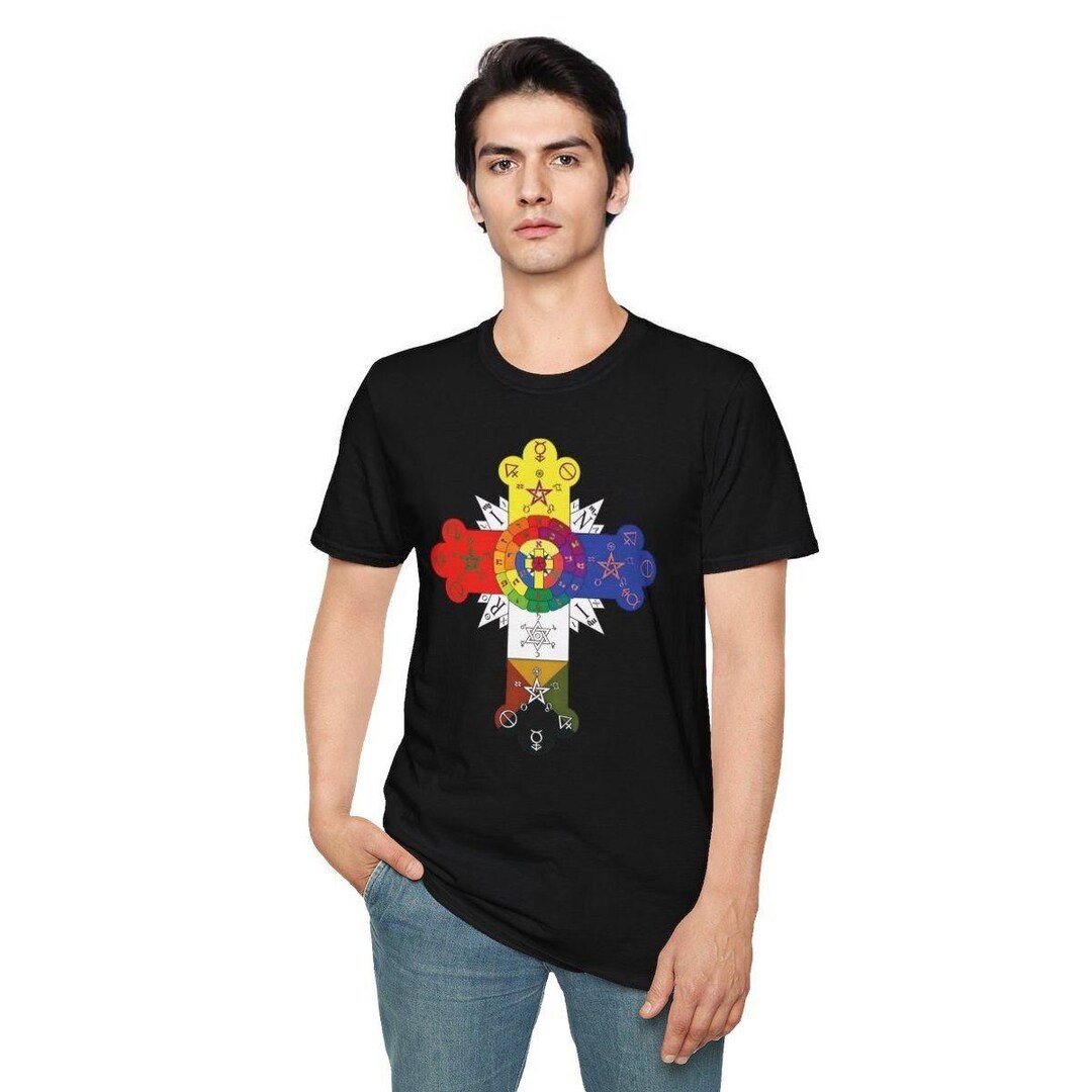 Rose Cross T-shirt, Hermetic Order of the Golden Dawn Shirt, Occult ...