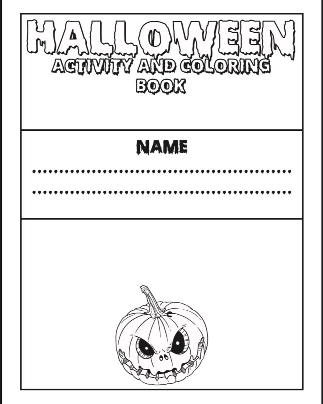 60 Halloween Coloring & Activities Book - Etsy