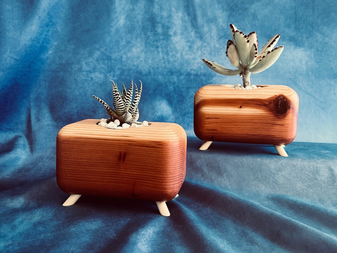 Mid Century Planter Wooden Planter succulent Planter Cactus Planter ...