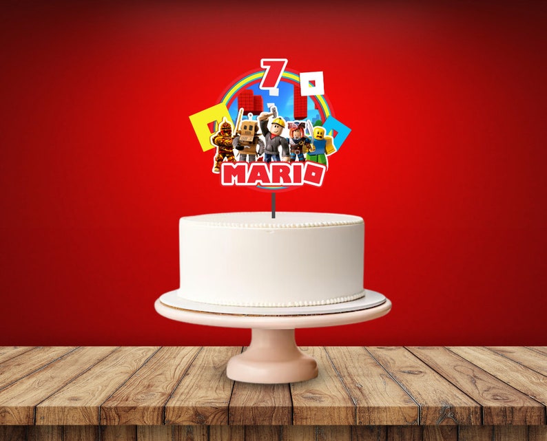 Roblox Layered Cake Topper SVG, STUDIO.3, Roblox Party, Cake Topper for ...