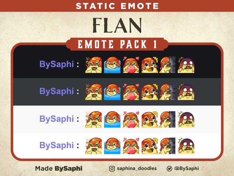Final Fantasy Flan Monster Emote Pack 1 | Twitch, Discord, Etc. - Etsy