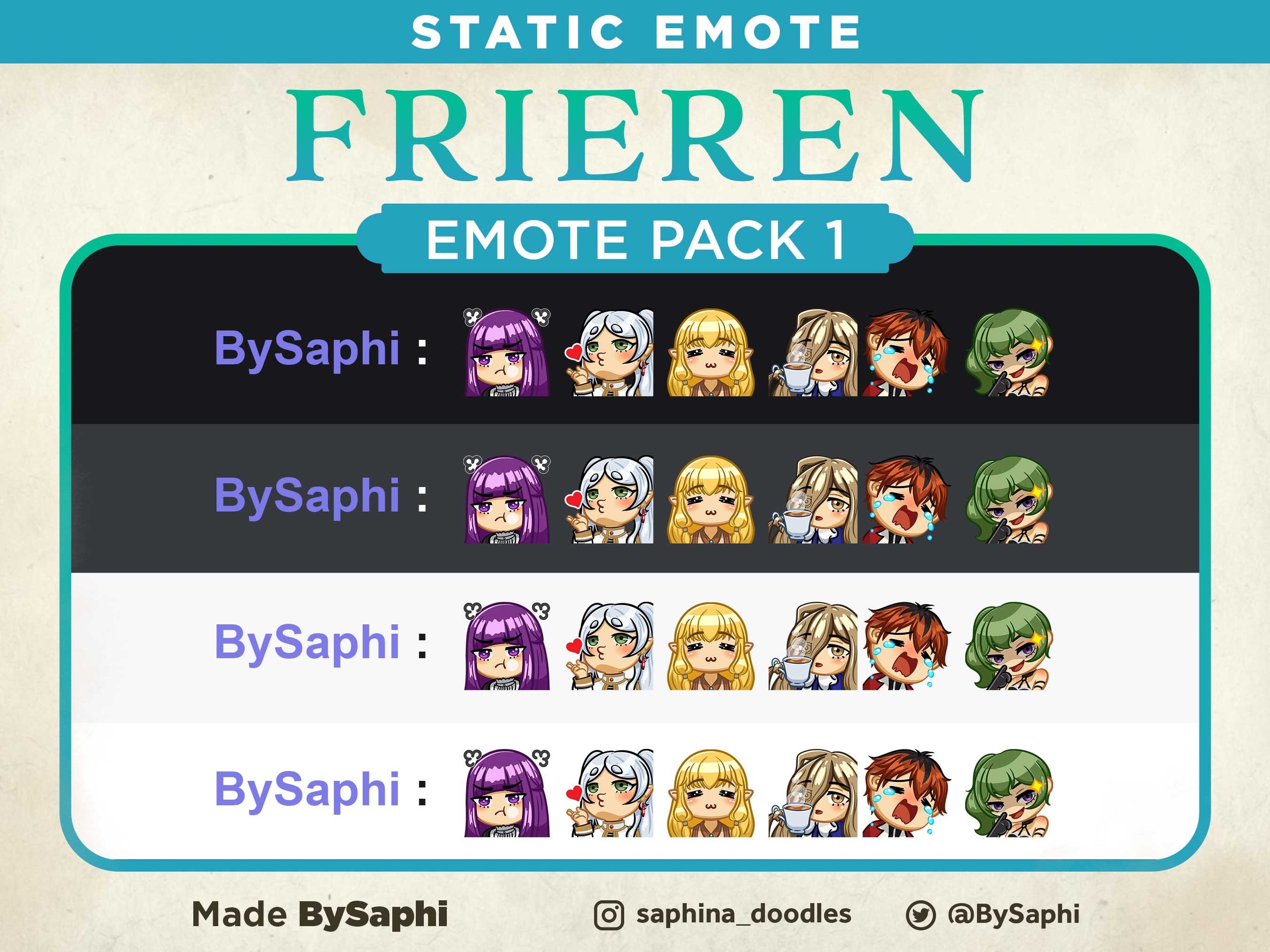 Frieren Static Emote Pack 1 | Twitch, Discord, Etc. - Etsy