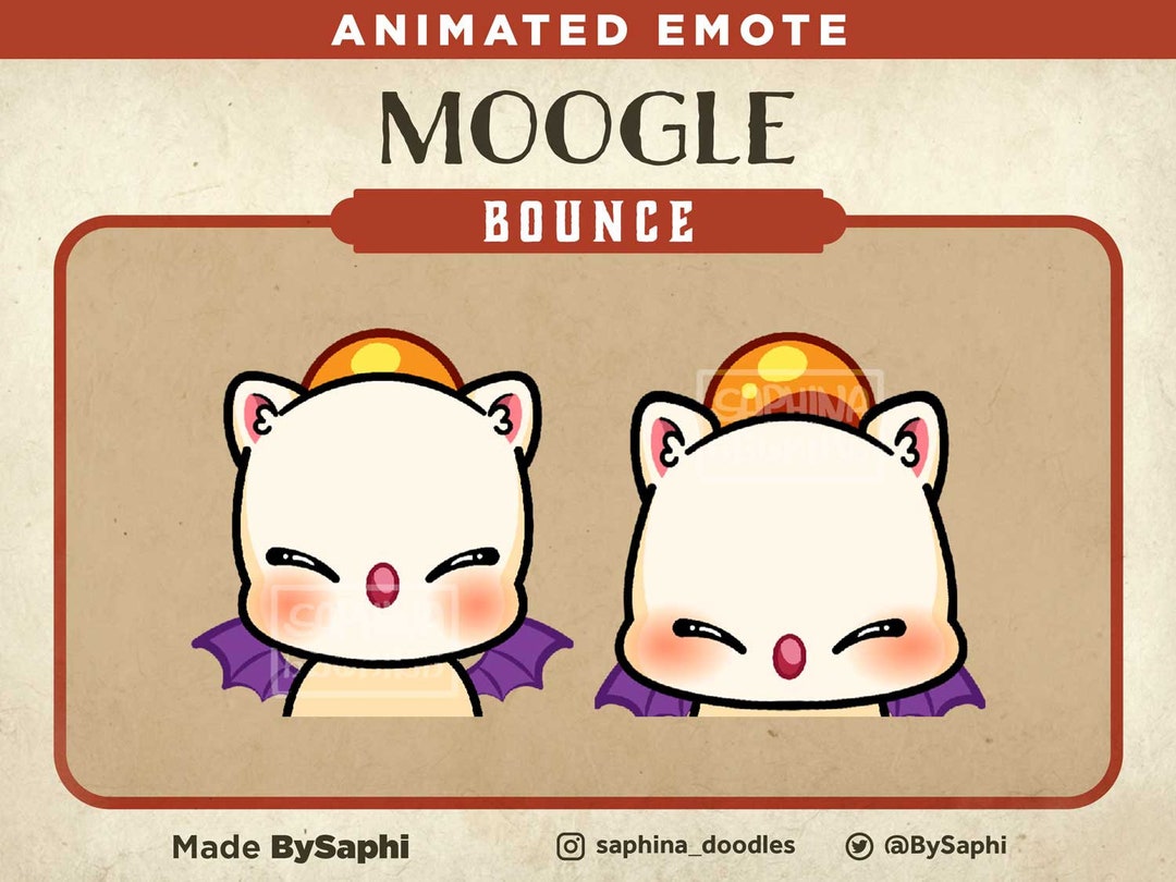 Final Fantasy Moogle Bounce Animated Emote | Twitch, Discord, Etc. - Etsy