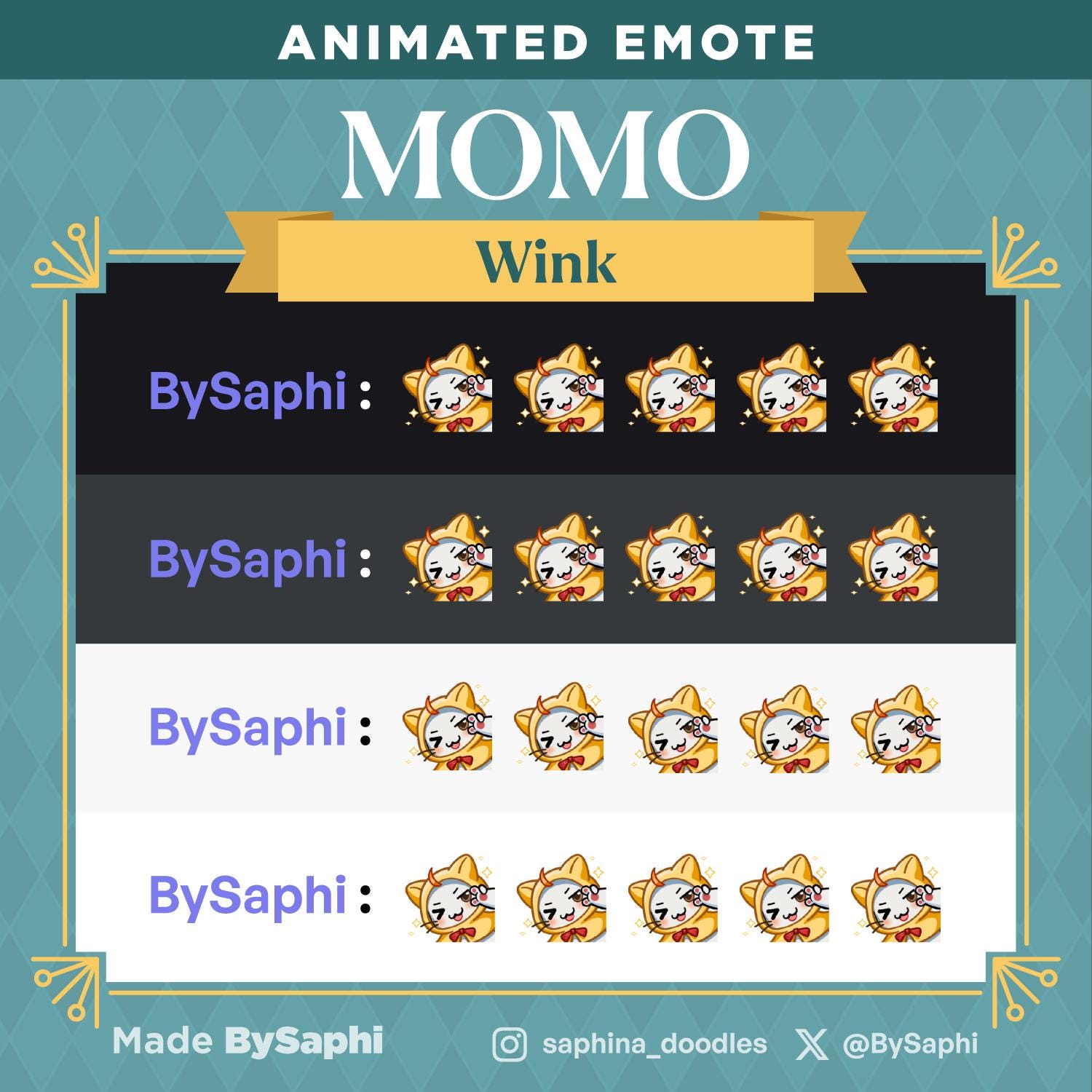 Infinity Nikki Momo Wink Animated Emote | Twitch, Discord, Etc. - Etsy
