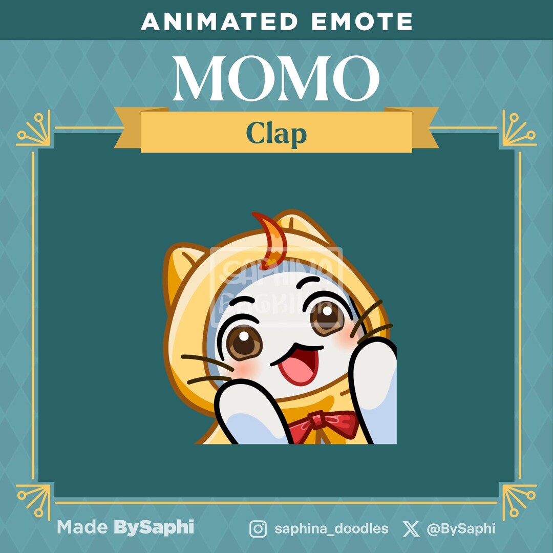 Infinity Nikki Momo Clap Animated Emote |twitch, Discord, Etc. - Etsy