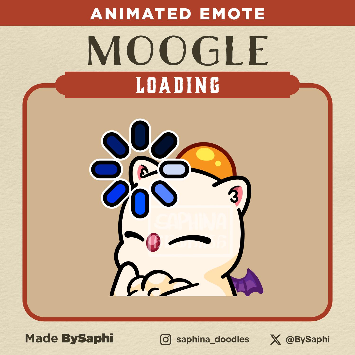 Final Fantasy Moogle Loading Animated Emote | Twitch, Discord, Etc. - Etsy