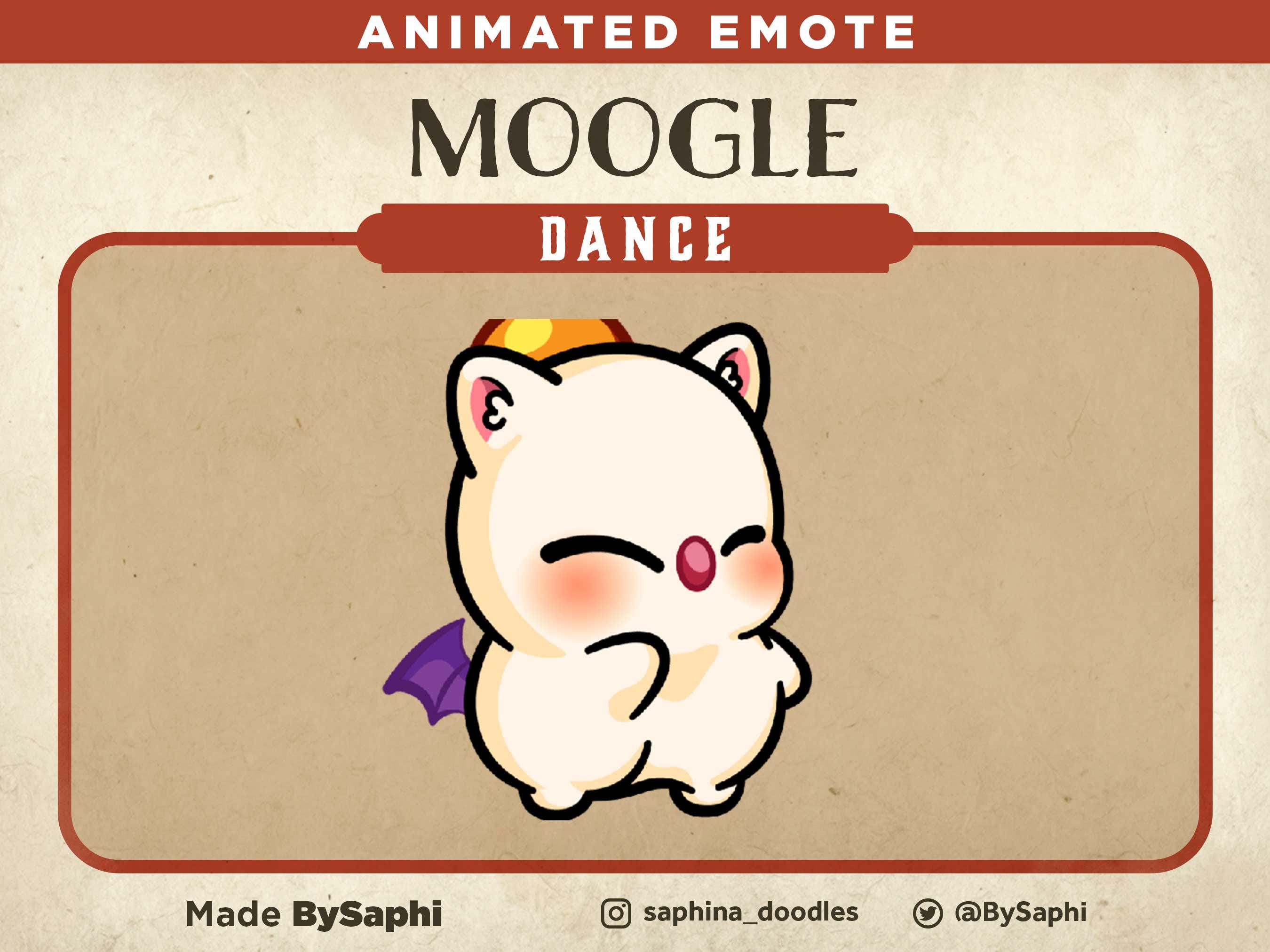 Final Fantasy Moogle Dance Animated Emote | Discord, Twitch, Etc. - Etsy