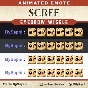 FFXIV Scree Eyebrow Wiggle Animated Emote | Twitch, Discord, Etc. - Etsy