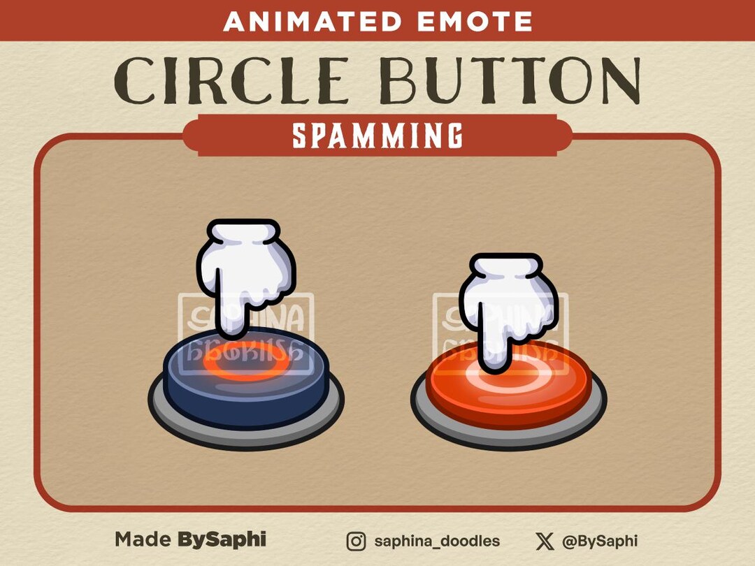 Circle Button Spamming Animated Emote in 2 Versions| Twitch, Discord, Etc. - Etsy