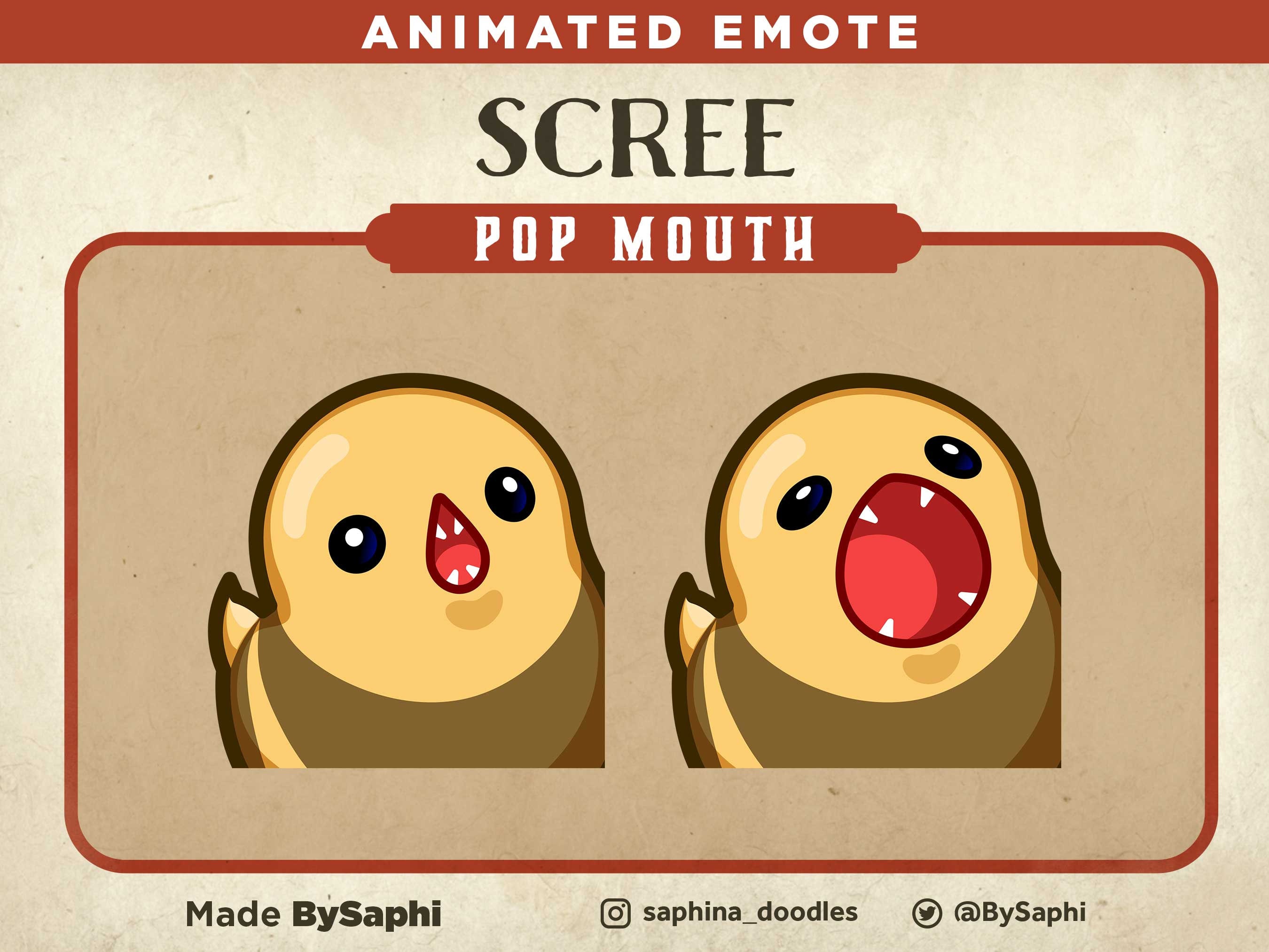 FFXIV Scree Pop Mouth Animated Emote Sticker | Twitch, Discord - Etsy
