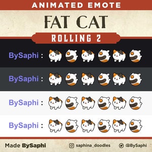 Final Fantasy Fat Cat Rolling 2 Animated Emote | Twitch, Discord, Etc ...