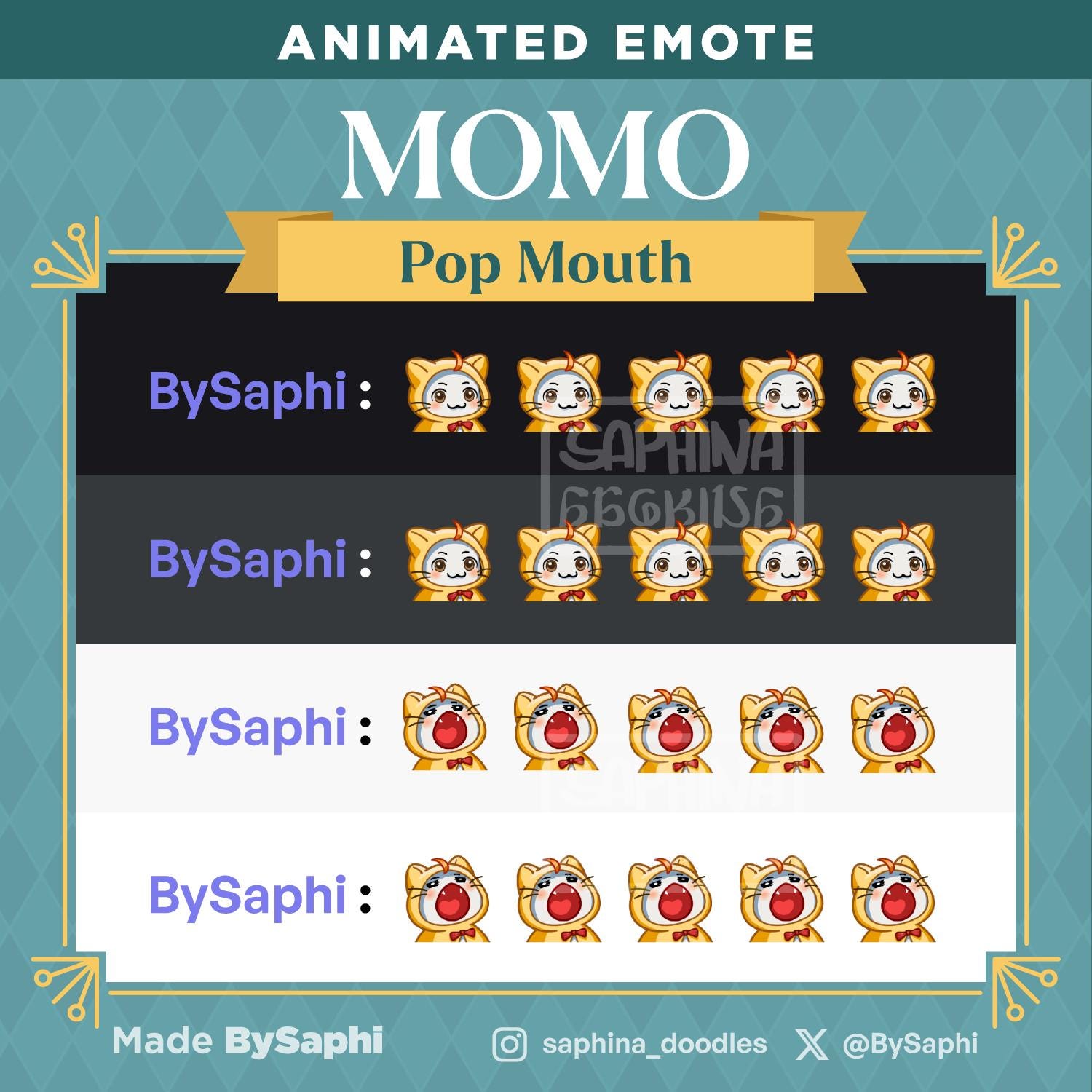 Infinity Nikki Momo Pop Mouth Animated Emote | Twitch, Discord, Etc. - Etsy