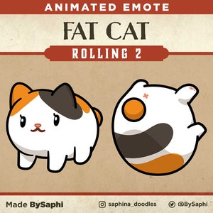 Final Fantasy Fat Cat Rolling 2 Animated Emote | Twitch, Discord, Etc ...