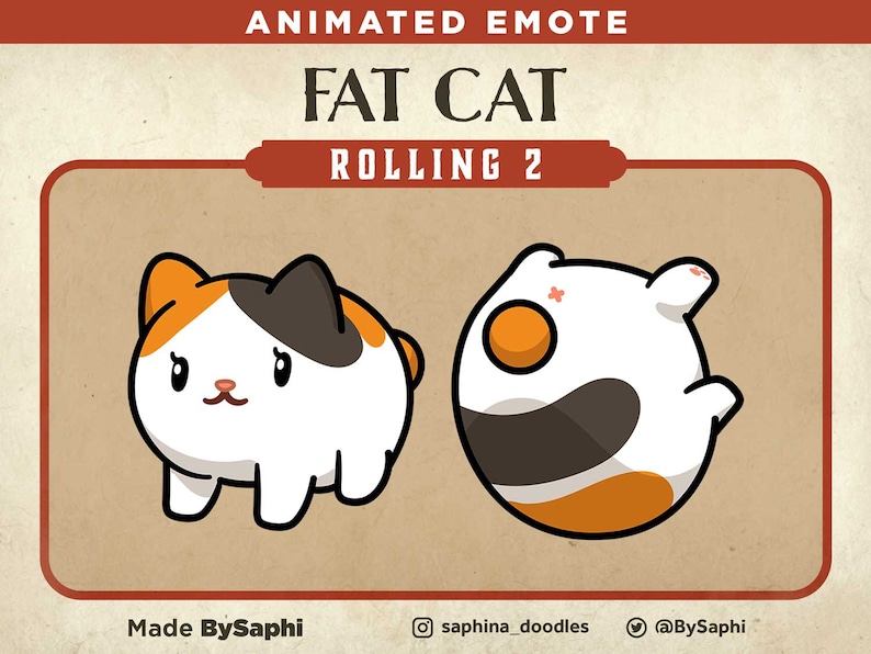 Final Fantasy Fat Cat Rolling 2 Animated Emote | Twitch, Discord, Etc ...