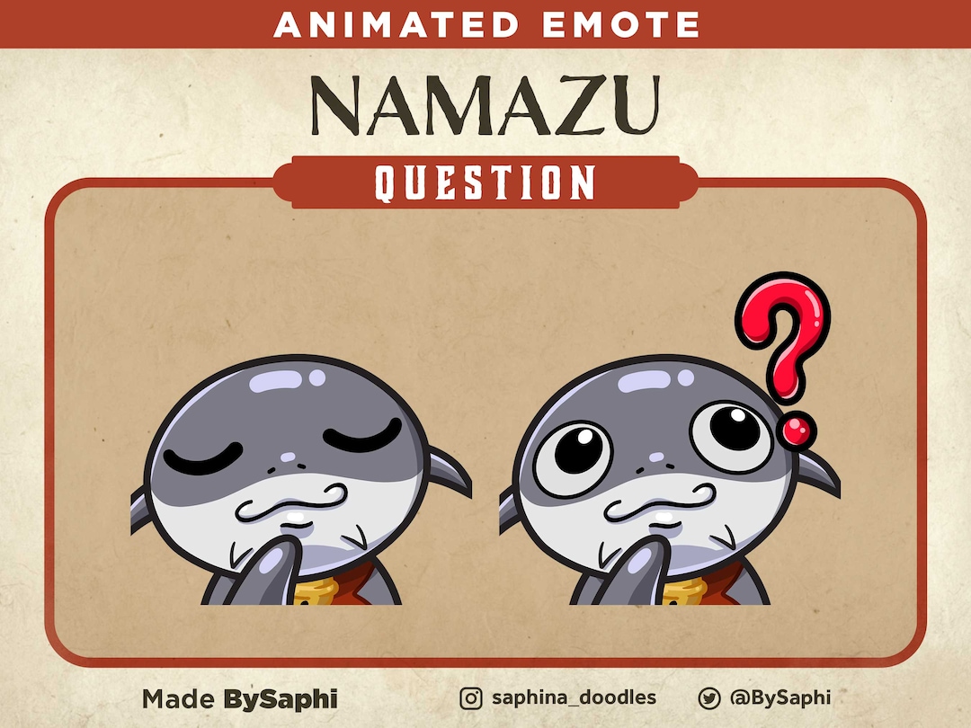 FFXIV Namazu Question Animated Emote | Discord, Twitch, Etc. - Etsy
