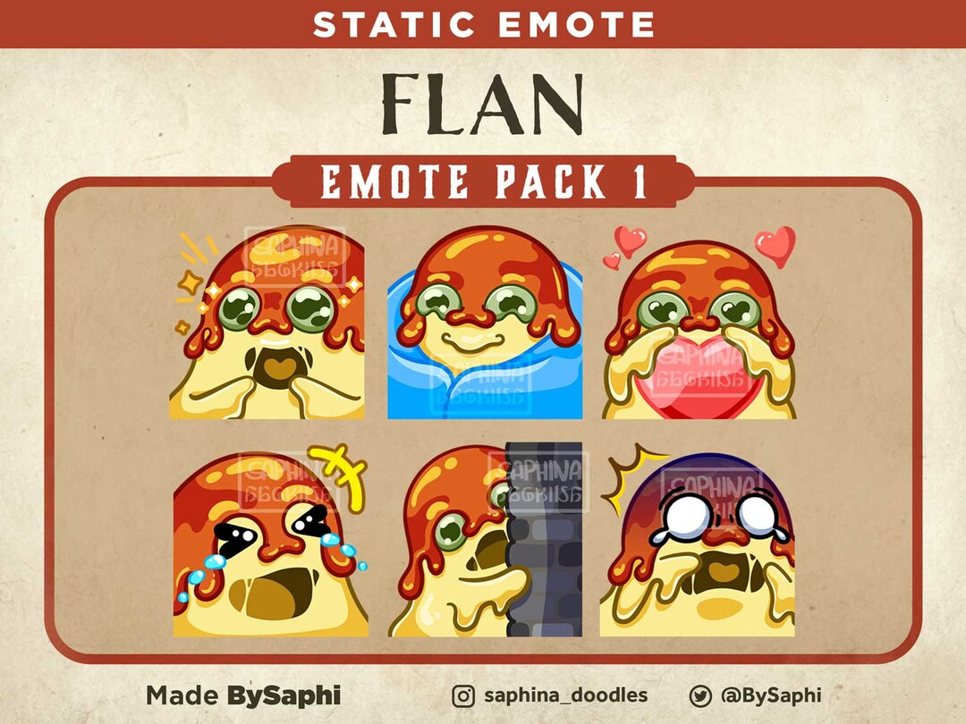 Final Fantasy Flan Monster Emote Pack 1 | Twitch, Discord, Etc. - Etsy