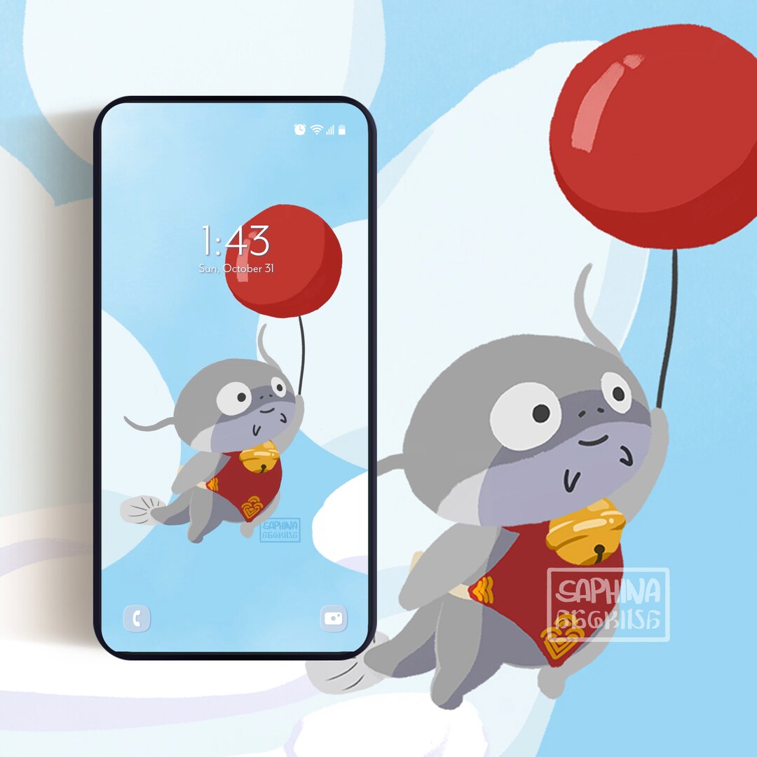 FFXIV Namazu Balloon Animated Android Phone Wallpaper - Etsy