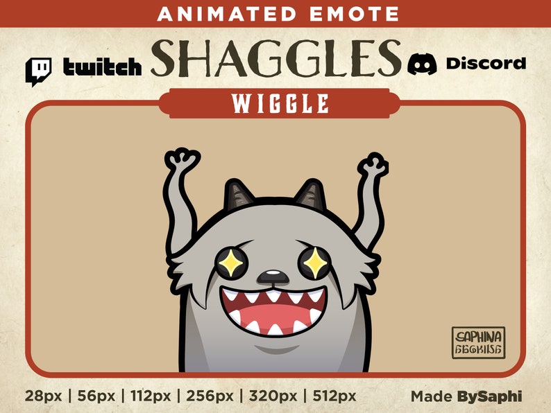 FFXIV Shaggles Wiggle Emote | Twitch, Discord, Etc. - Etsy