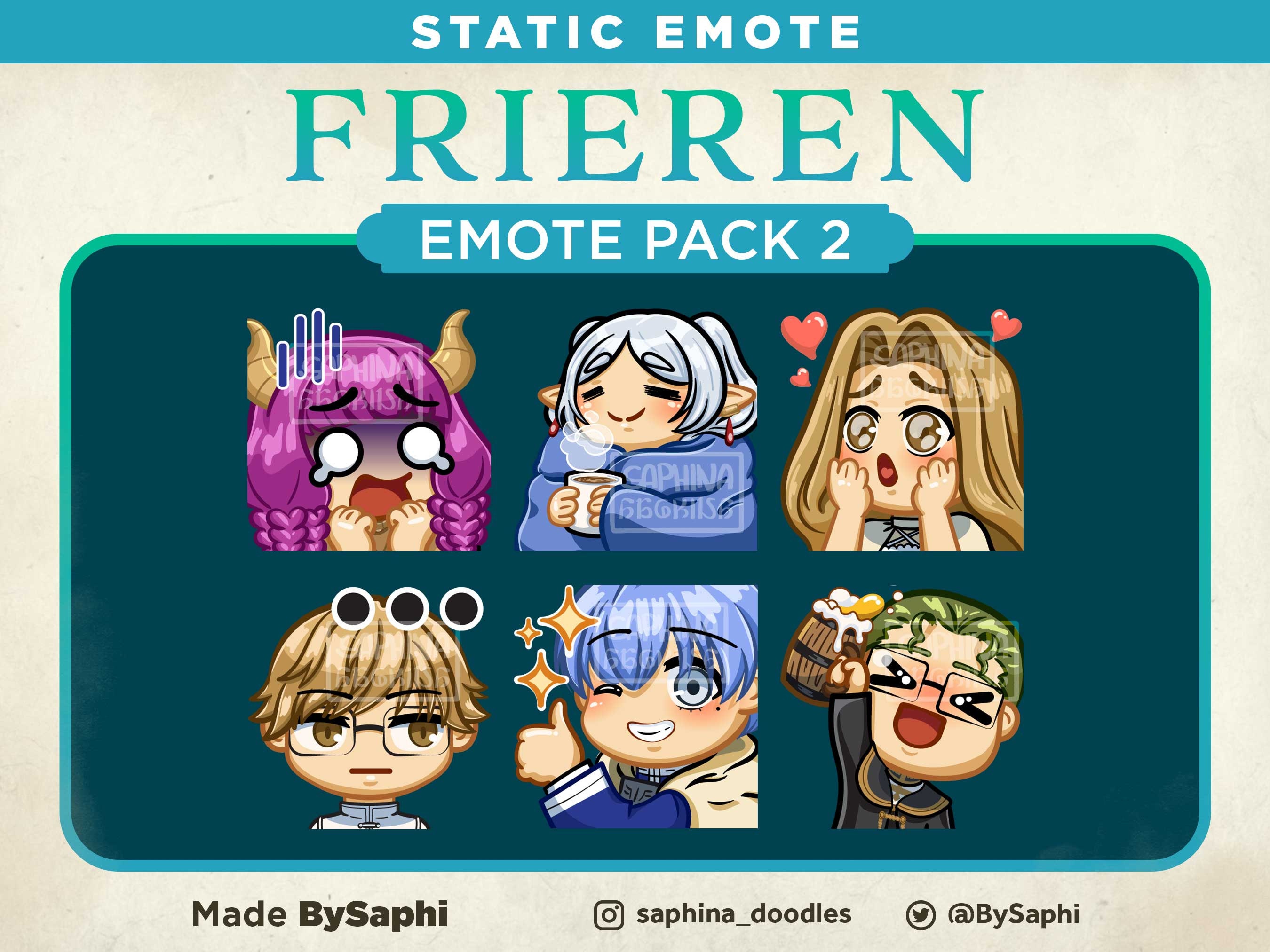 Frieren Static Emote Pack 2 | Twitch, Discord, Etc. - Etsy