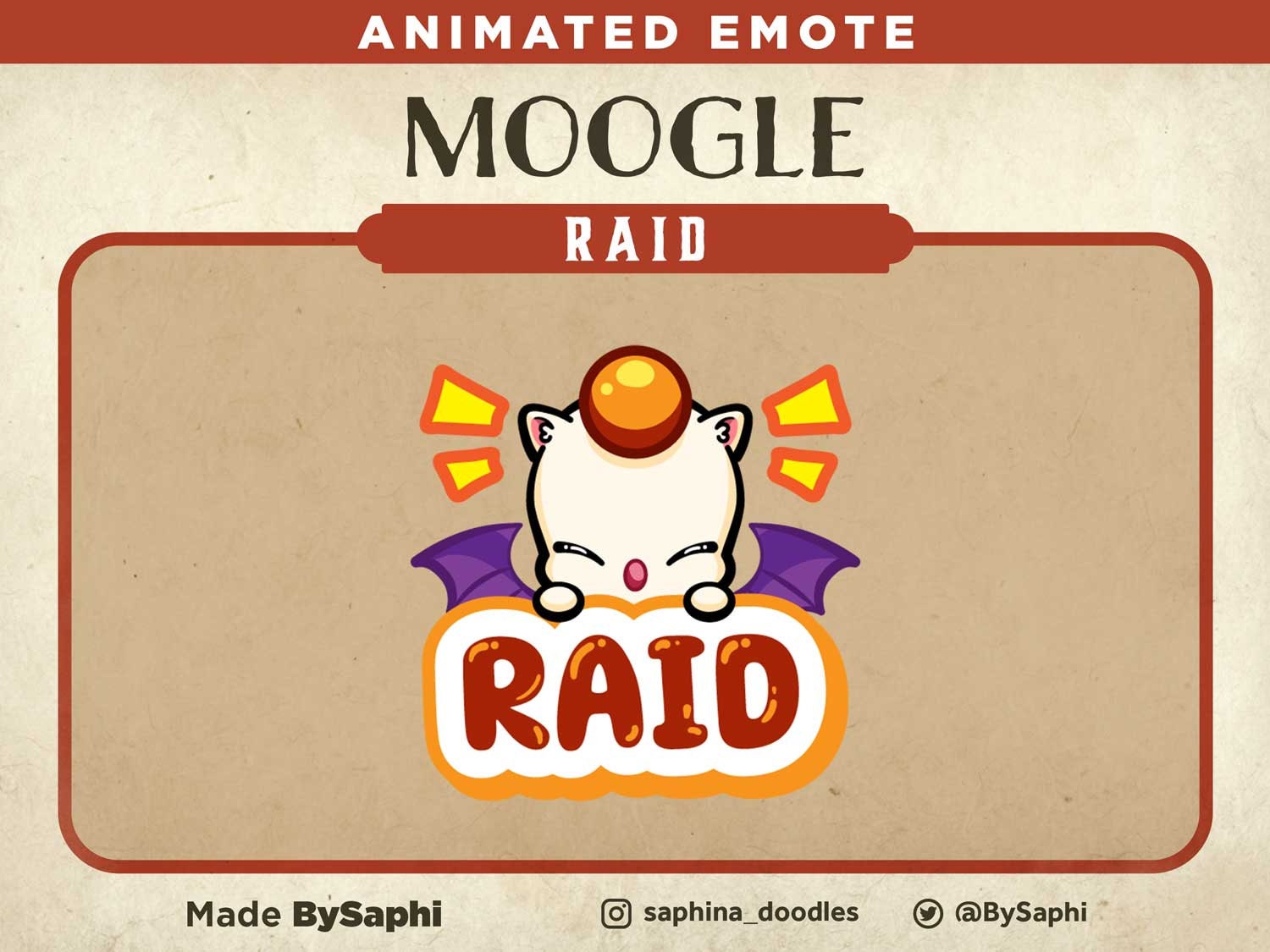 Final Fantasy Moogle Raid Animated Emote | Discord, Twitch, Etc. - Etsy