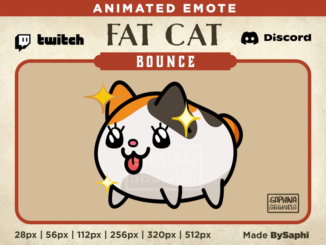 FFXIV Fat Cat Bounce Emote | Twitch, Discord, Etc. - Etsy