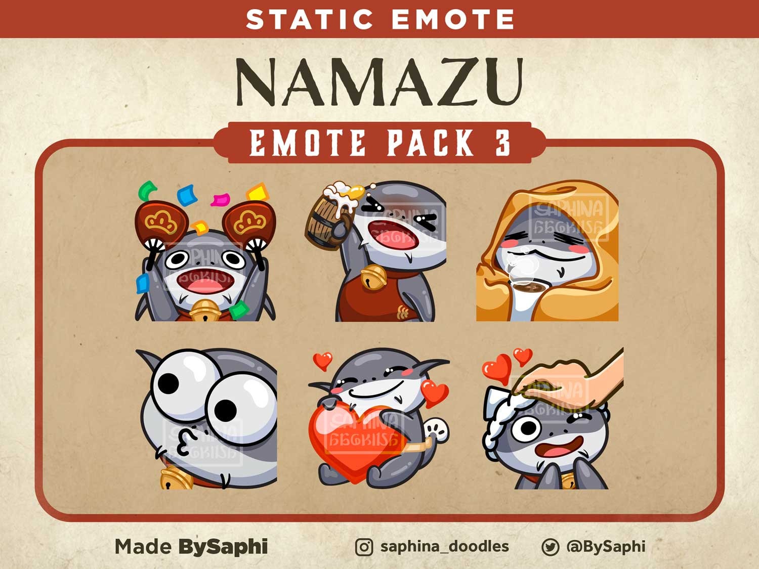 FFXIV Namazu Emote Pack 3 | Twitch, Discord, Etc. - Etsy