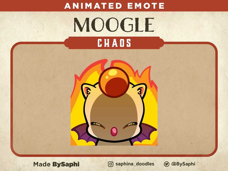 Final Fantasy Moogle Chaos Animated Emote | Twitch, Discord, Etc. - Etsy