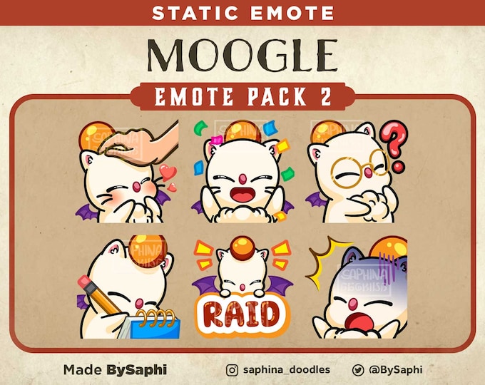 ANIMATED FFXIV EMOTES Moogle Emotes Animated Emotes Twitch Emotes Game ...