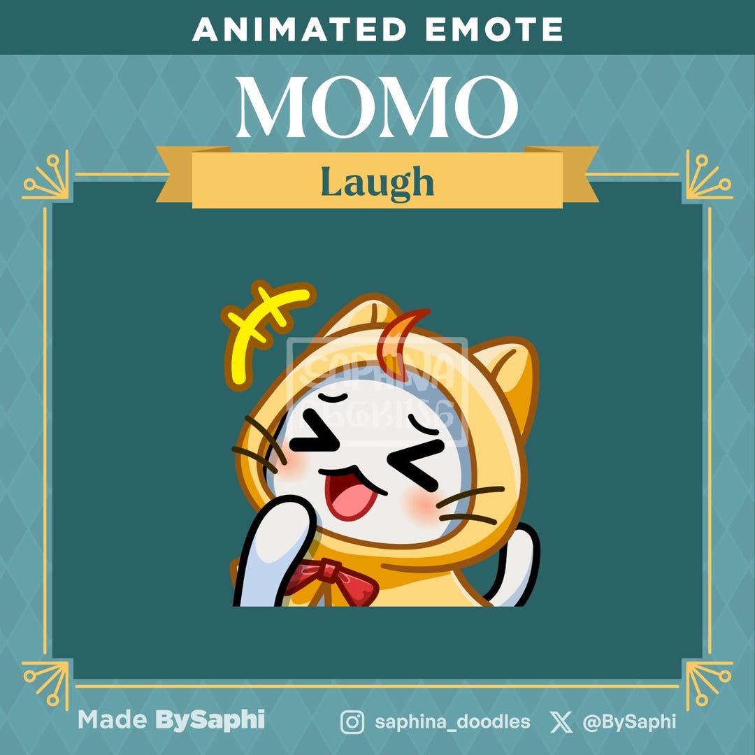 Infinity Nikki Momo Laugh Animated Emote | Twitch, Discord, Etc. - Etsy