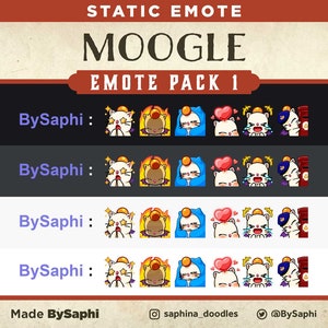 FFXIV Moogle Emote Pack 1 | Twitch, Discord, Etc. - Etsy