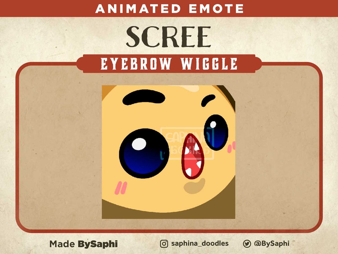 FFXIV Scree Eyebrow Wiggle Animated Emote | Twitch, Discord, Etc. - Etsy