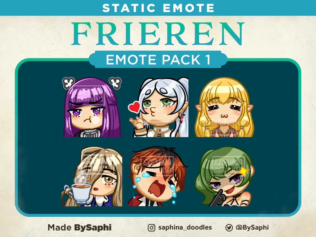 Frieren Static Emote Pack 1 | Twitch, Discord, Etc. - Etsy