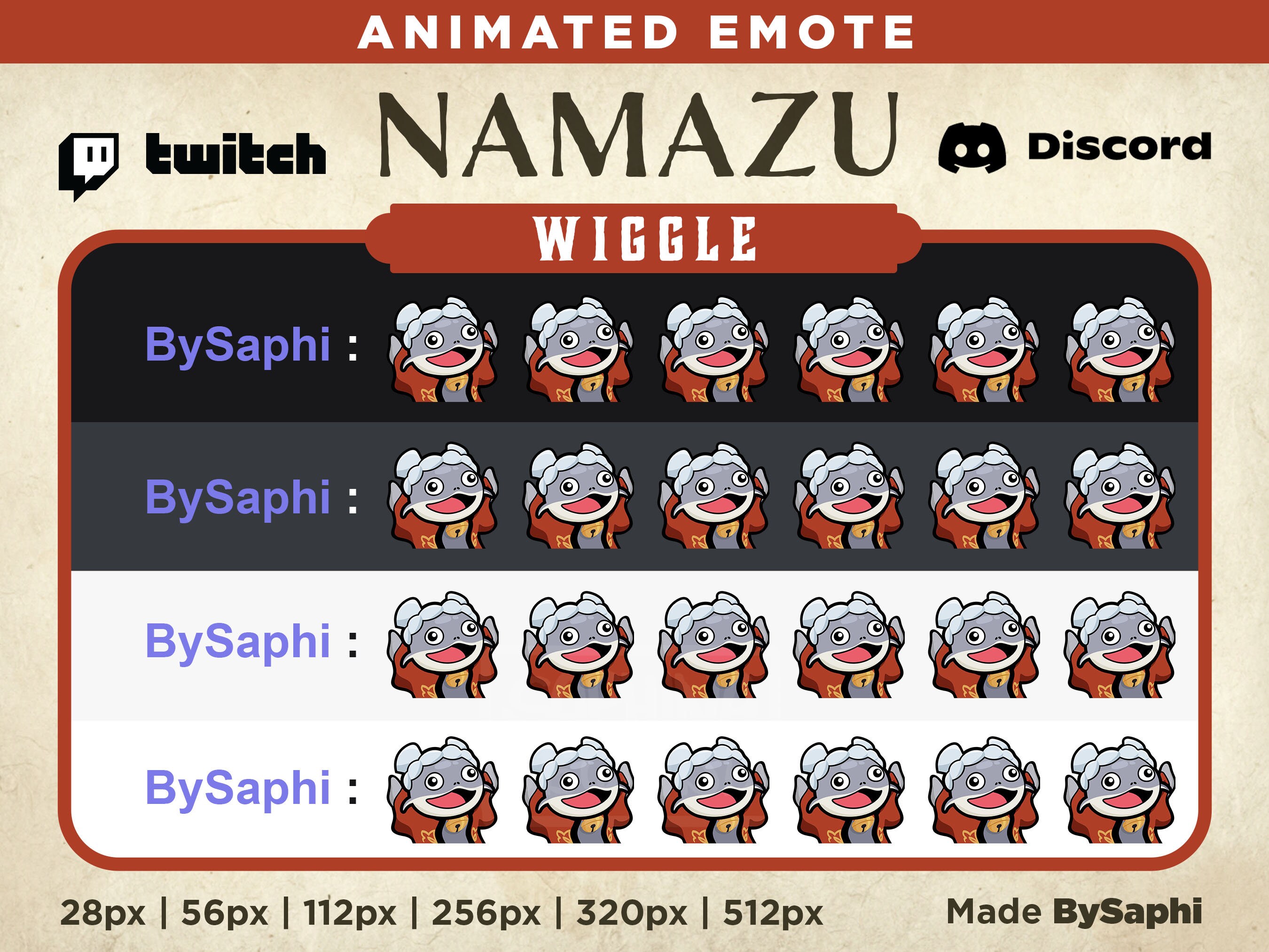 FFXIV Namazu Wiggle Emote | Twitch, Discord, Etc. - Etsy