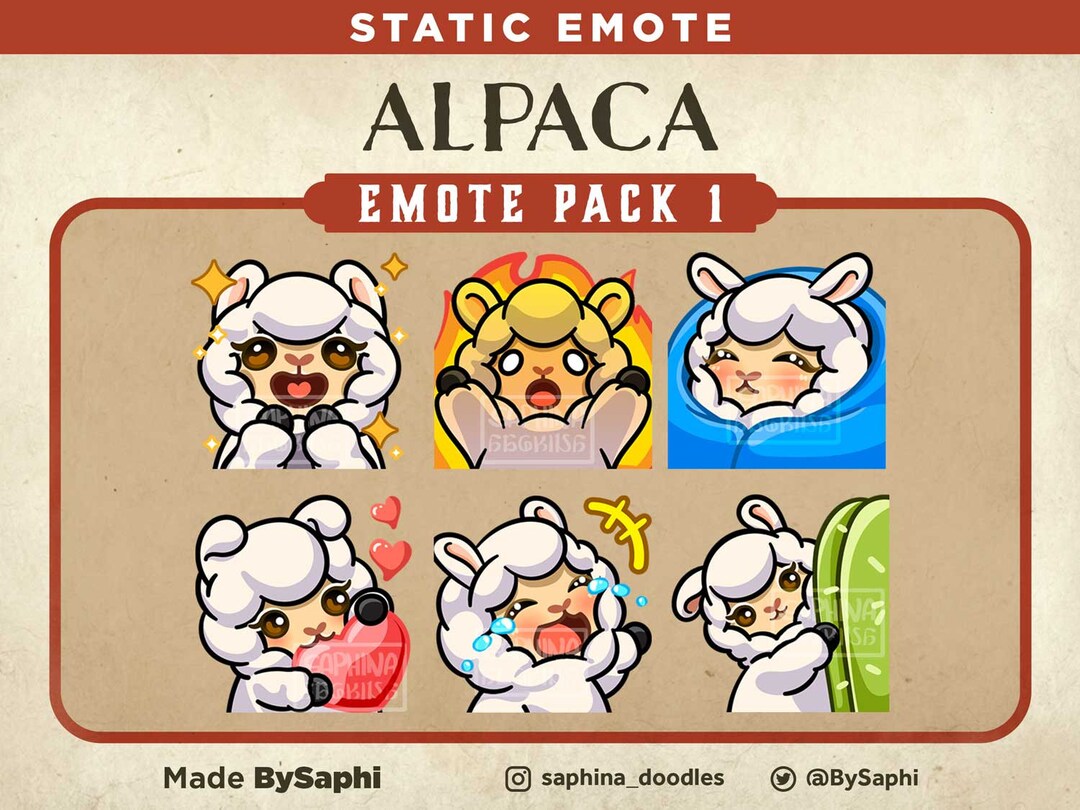 FFXIV Alpaca Emote Pack 1 | Twitch, Discord, Etc. - Etsy