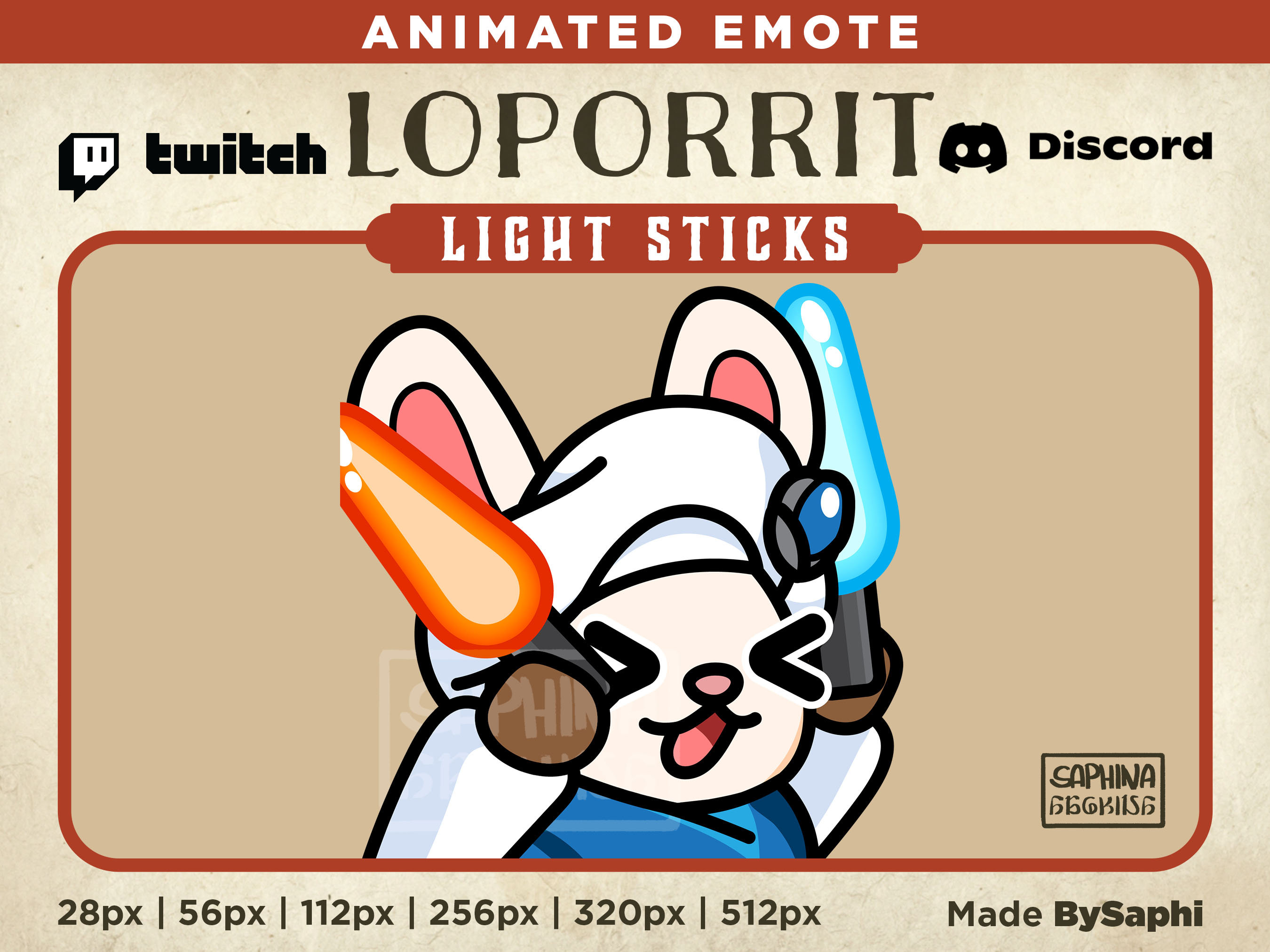 FFXIV Loporrit Light Sticks Emote | Twitch, Discord, Etc. - Etsy