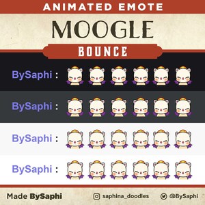 Final Fantasy Moogle Bounce Animated Emote | Twitch, Discord, Etc. - Etsy