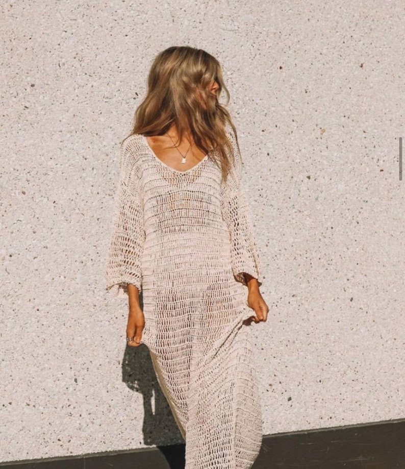 Crochet Romantic Dress Boho Hippie Festival Dress. - Etsy