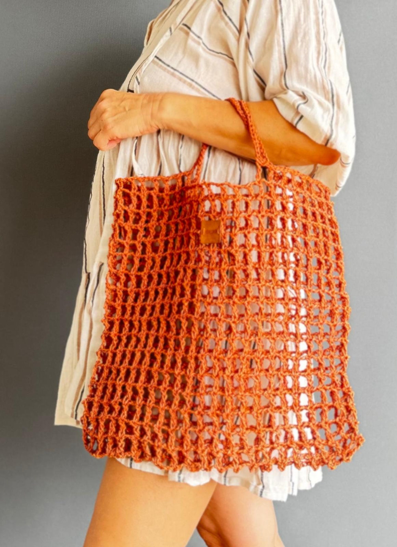 Crochet Fishnet Paper Yarn Tote Bag, Shopping . - Etsy