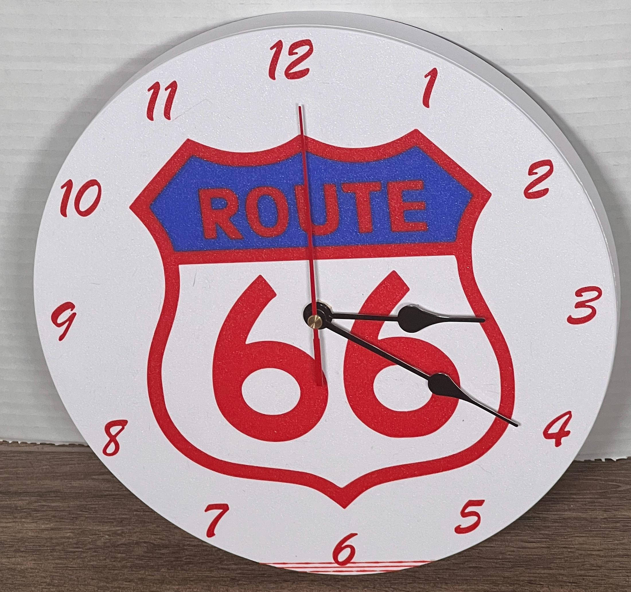 Route 66 Clock Red White and Blue - Etsy