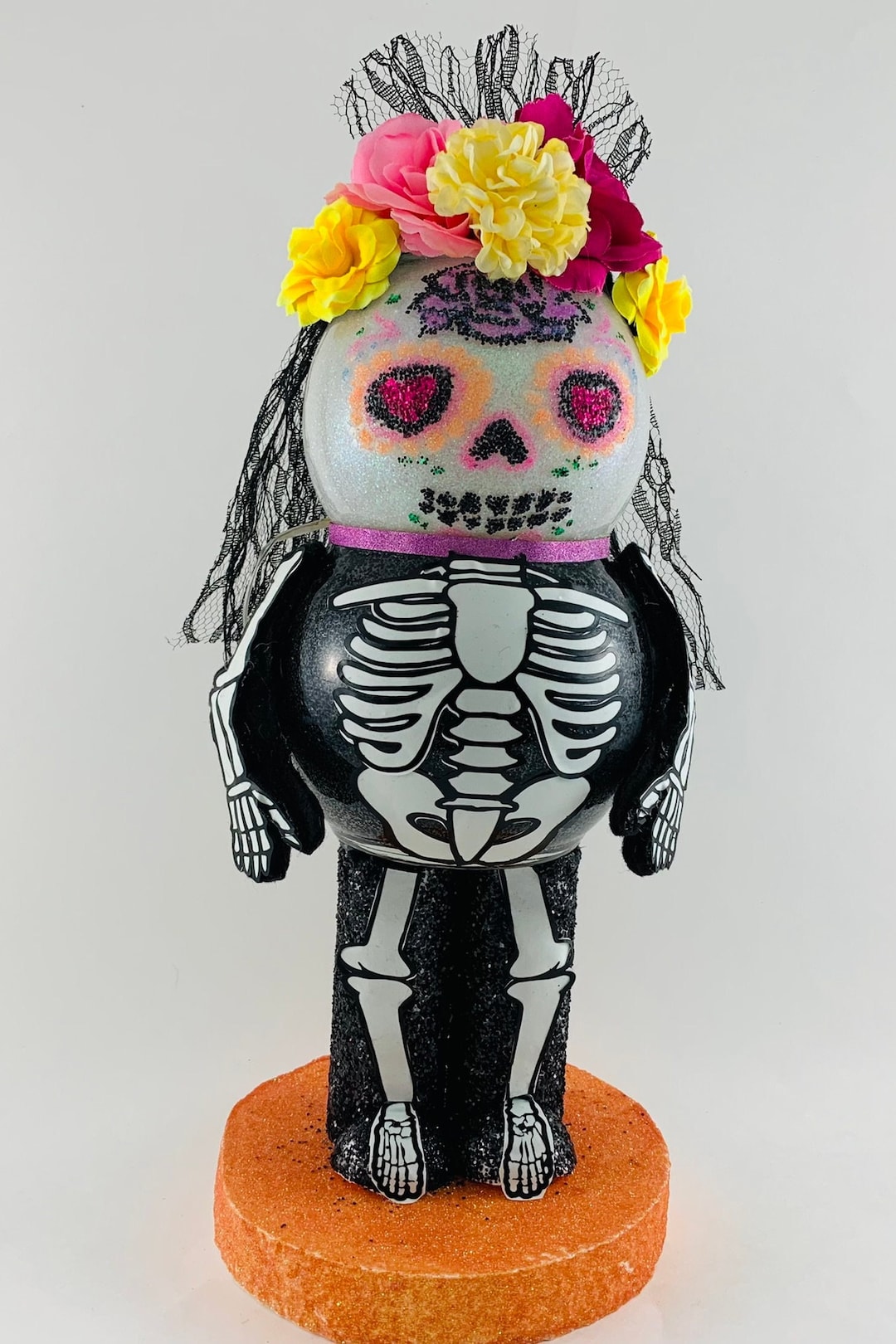 Unique Glass Dia De Los Muertos Statues: Add Colorful Tradition to Your ...