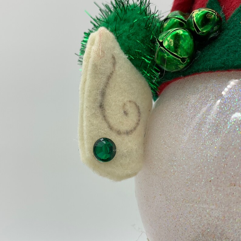 Christmas Girl Elf Glass Statue W/lights - Etsy