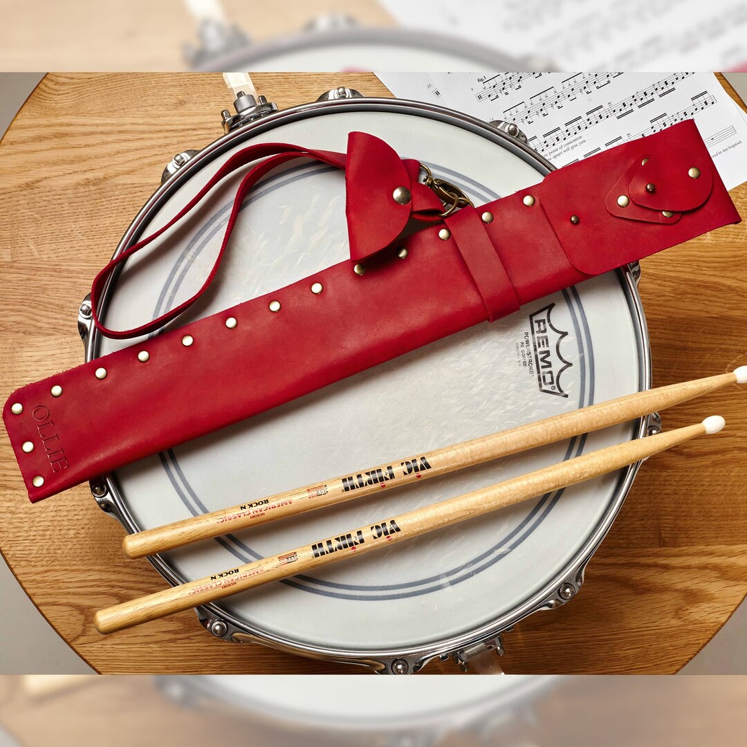 Drumstick Pouch, Custom Drumstick Bag, Drummer Leather Bag , Percussion ...