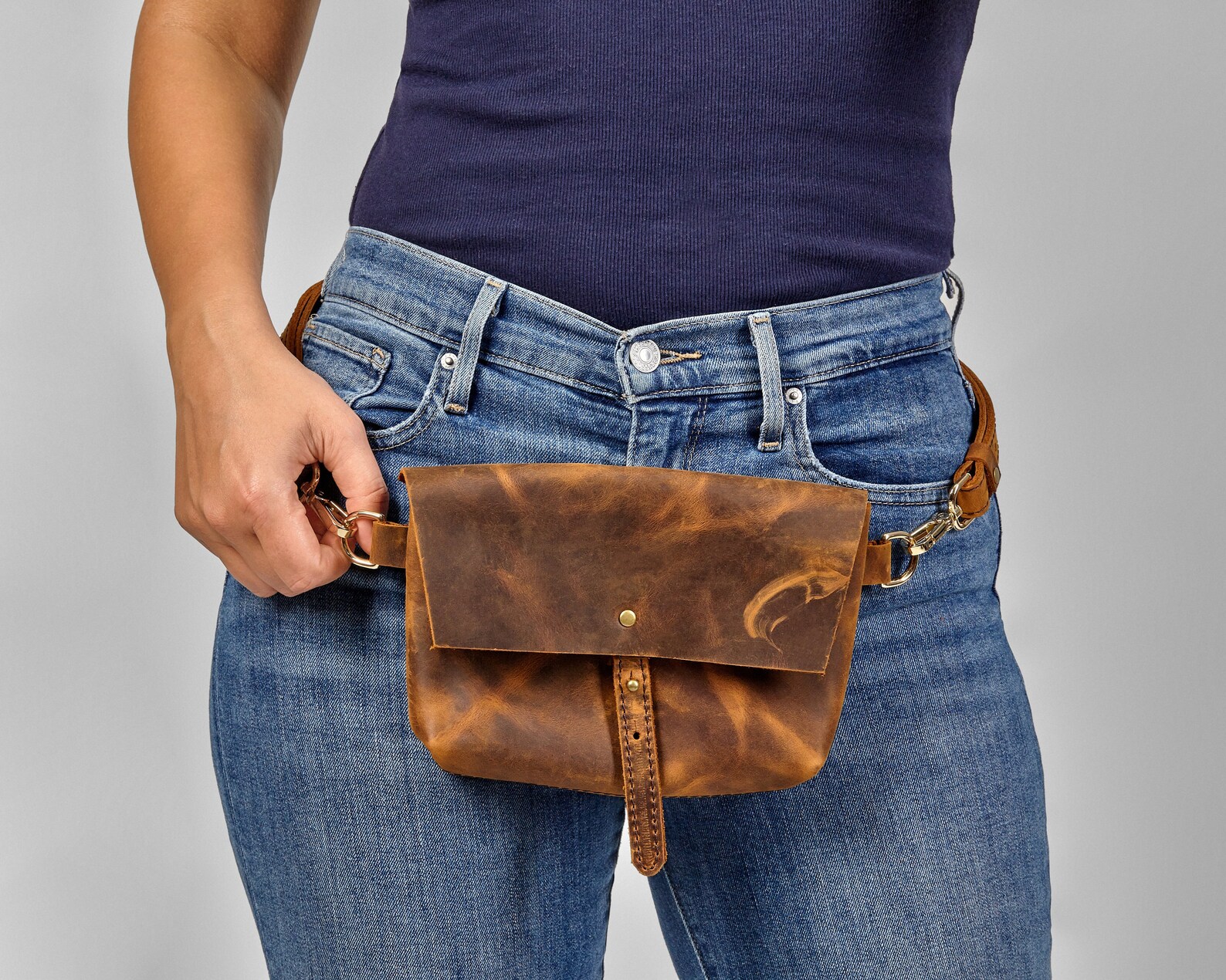 Engraved Leather Belt Bag Waist Belt Bag Custom Belt Bag - Etsy