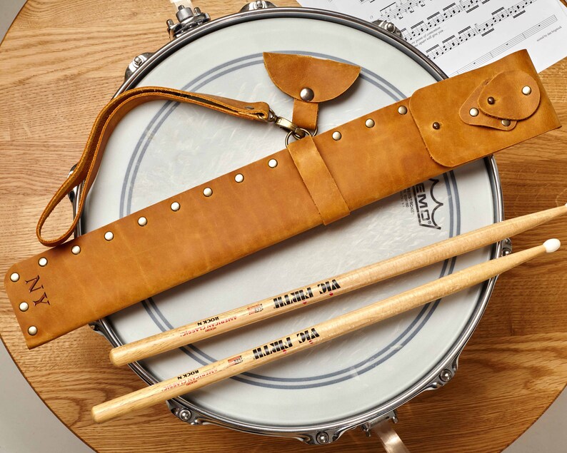 Custom Drumstick Pouch, Personalized Drumstick Bag, Drummer Leather Bag ...