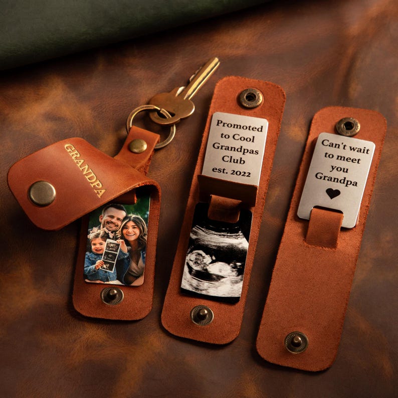 Grandpa & Me - Personalized Photo Keychain With Names, Grandpa Gift ...