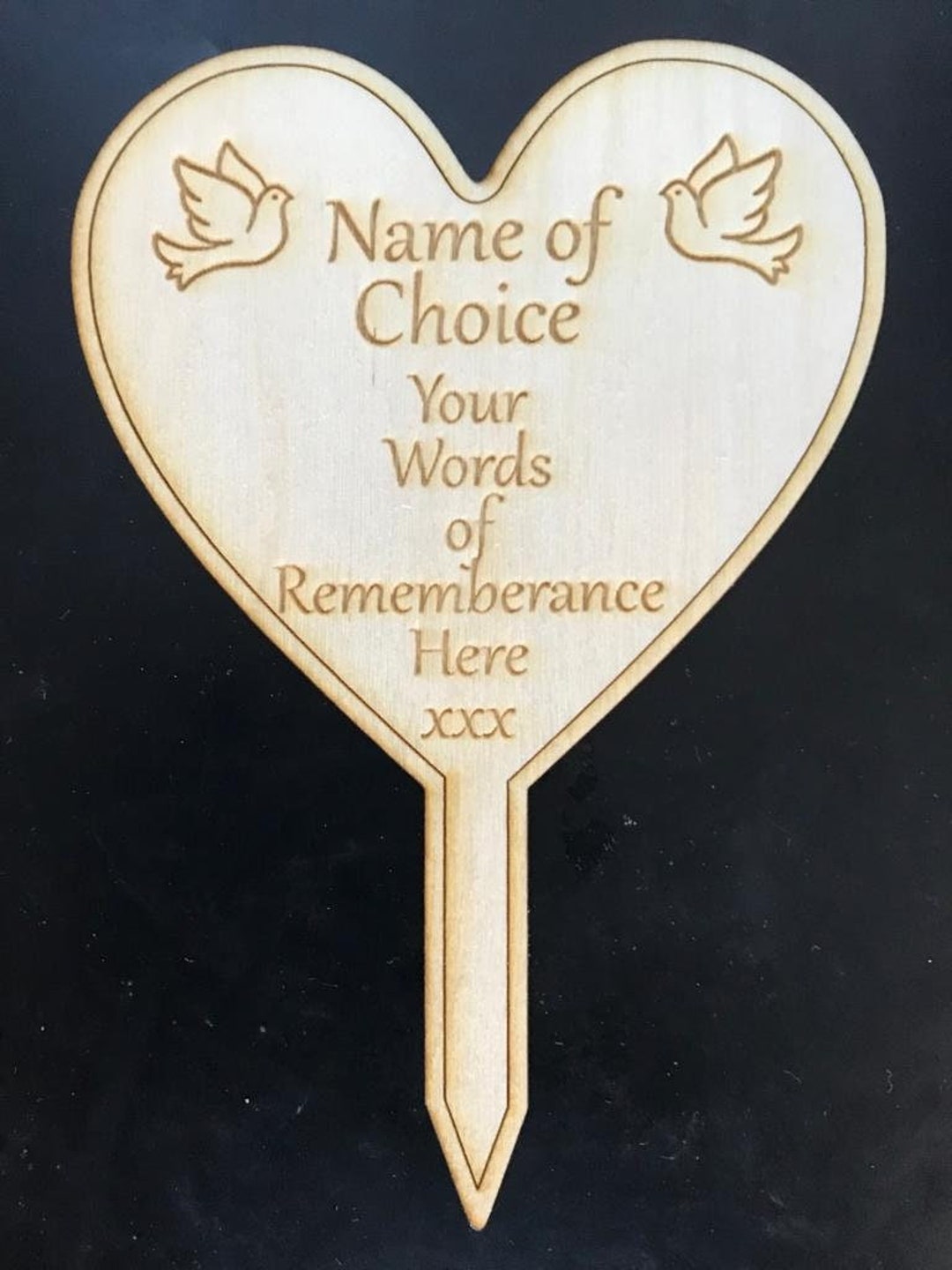 Personalised Memorial Heart - Etsy