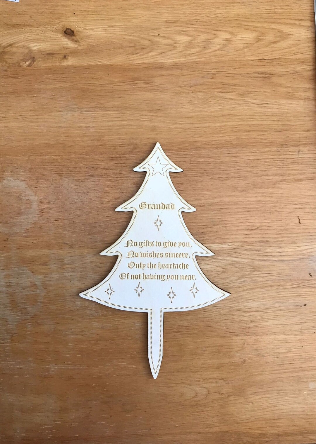 Personalised Memorial Christmas Tree Traditional Text - Etsy