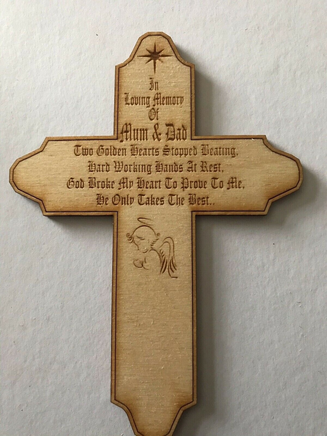 Memorial Cross Grave Marker - Etsy